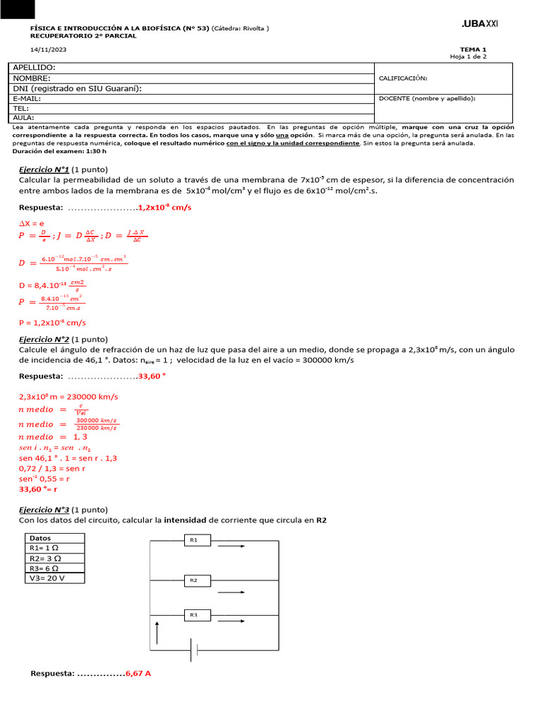 2p 2c 2023 Rec t1 Clave | PDF | Olas | Física