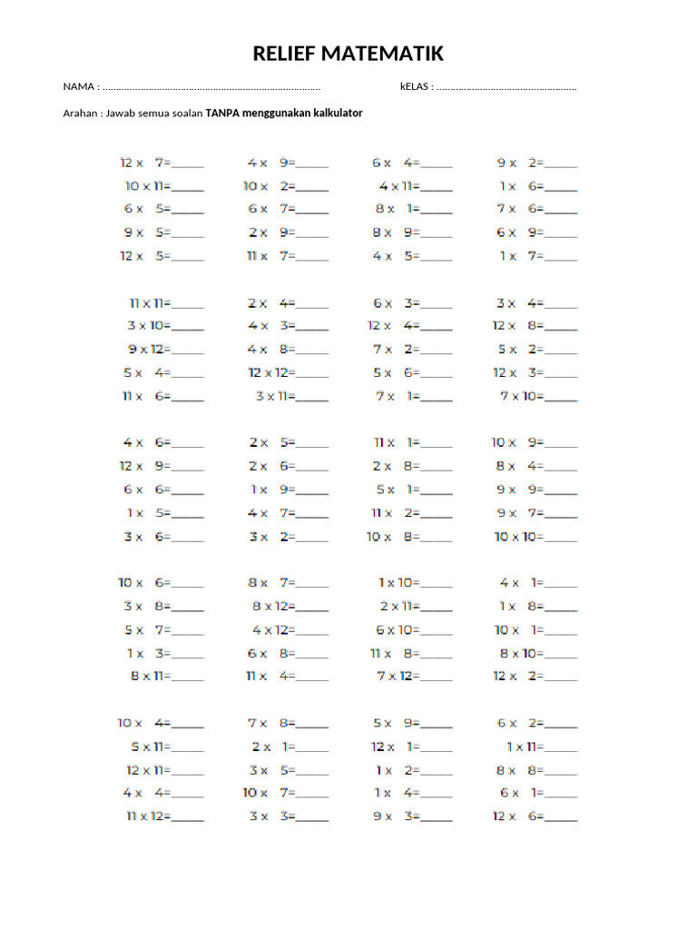Relief Matematik 1 | PDF