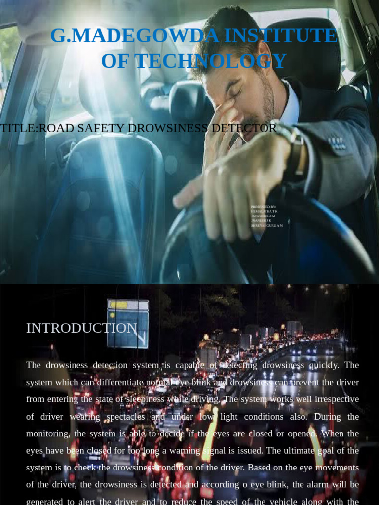 ROAD_SAFETY_DROWSINESS_DETECTOR | PDF | Road Traffic Safety