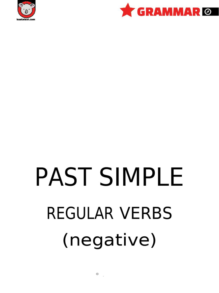 Past Simple Regular Verbs: Negative & Interrogative | PDF | Syntax ...
