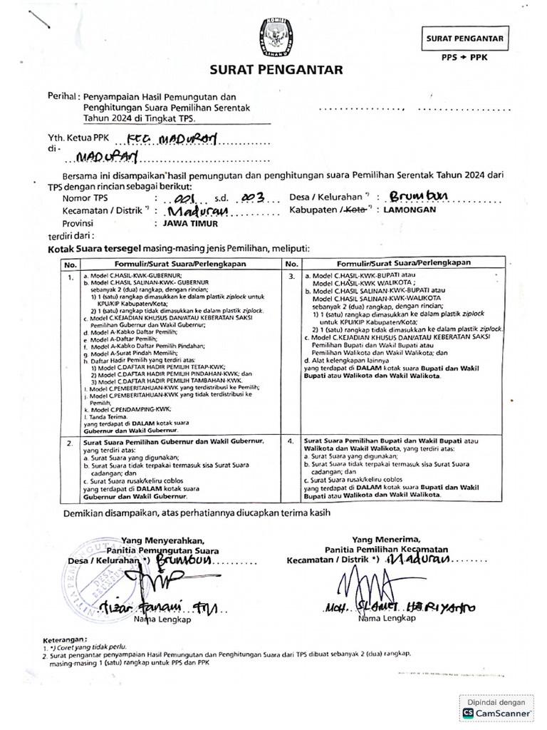 Surat Pengantar PPS - PPK | PDF