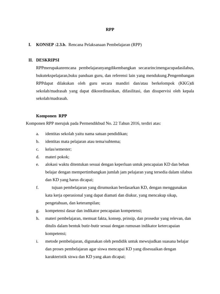 Contoh Penyusunan RPP kelas 6 | PDF