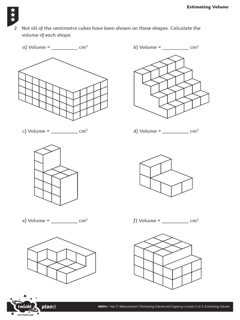 Estimating Volume Activity Sheet | PDF
