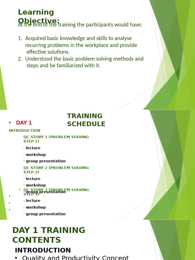 QC Story 1 | PDF | Brainstorming | Evaluation