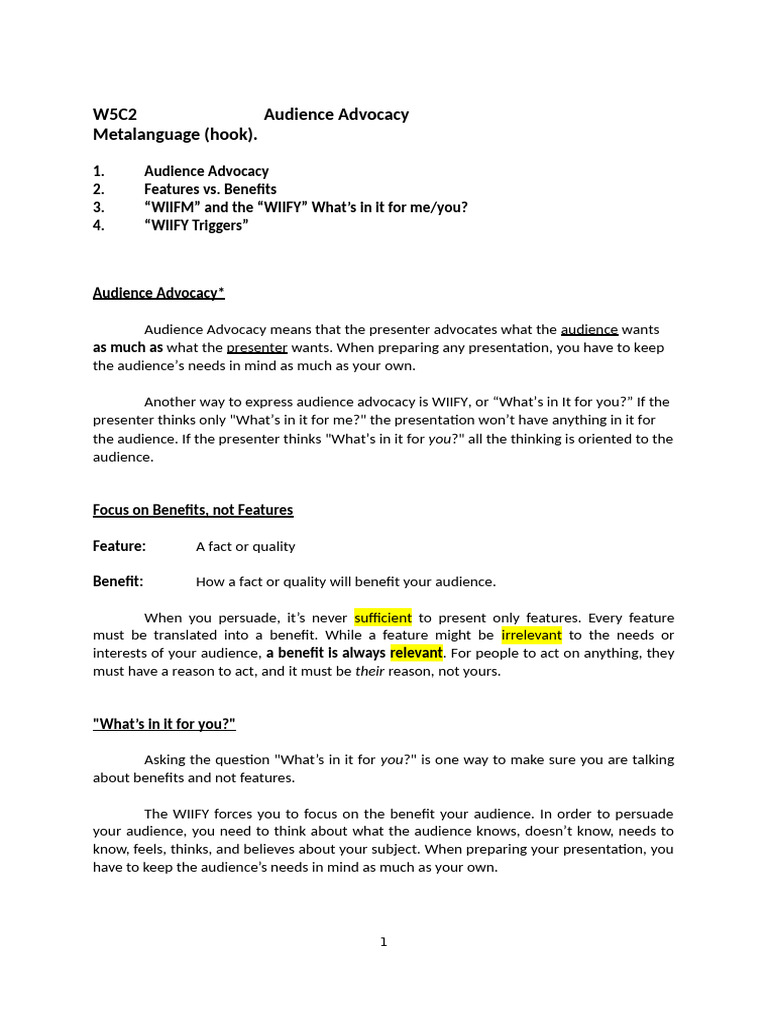 The Power of the WIIFY | PDF