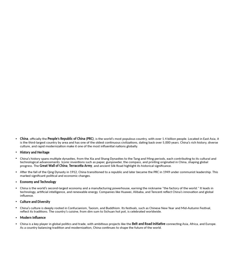 Overview of the People's Republic of China | PDF