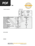 Ampco 18: Technical Data Sheet | PDF | Strength Of Materials | Alloy
