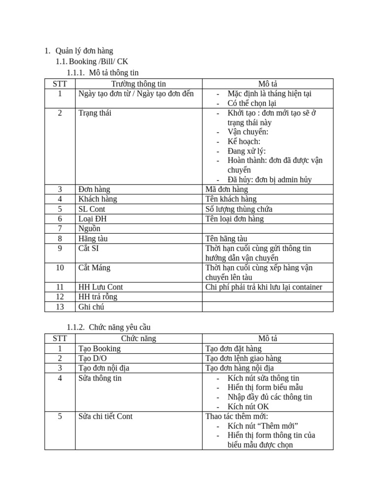 Quản lý đơn hàng | PDF