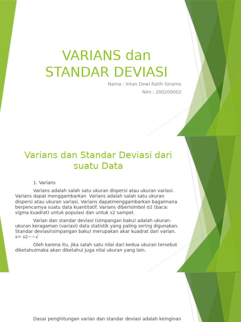 Varians Dan Standar Deviasi | PDF