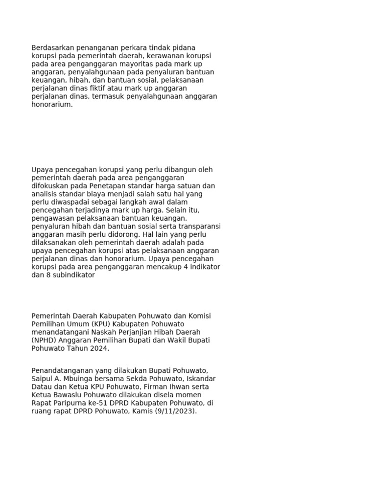 PDTT Hibah Kpu | PDF