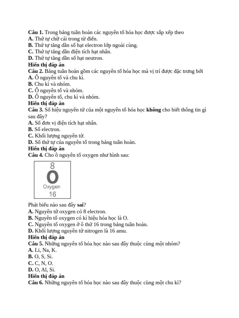 Trắc Nghiệm Bài 4 Khtn 7 | PDF