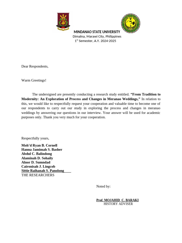 Letter of Concent | PDF