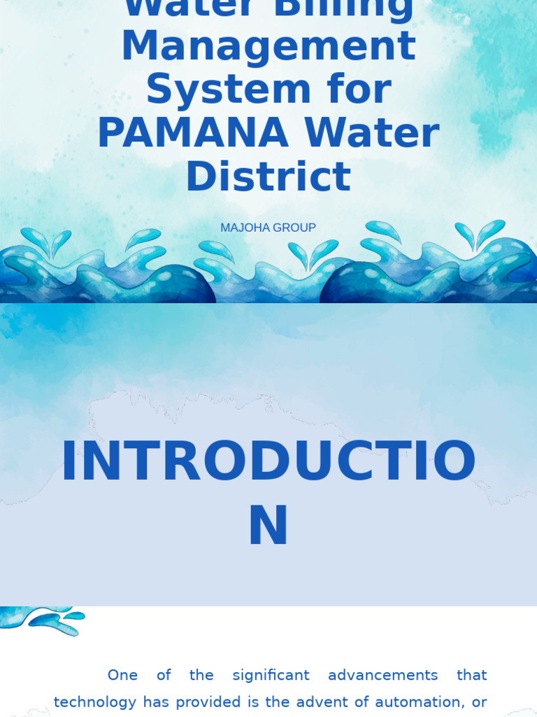 PAMANA Water Billing Management System | PDF | Automation | Information