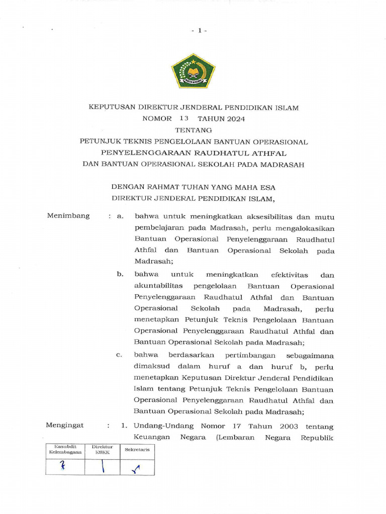 Juknis Bos Dan Bop TH 2024 | PDF