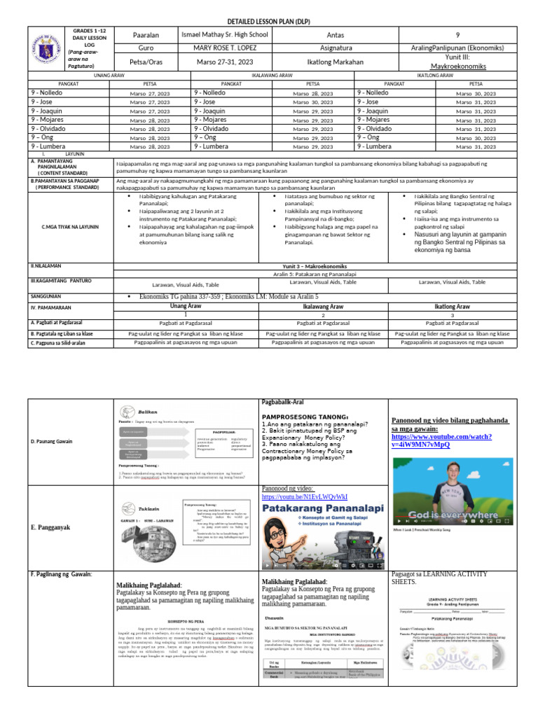 Lopez_Yunit-3-Module-5-Patakaran-ng-Pananalapi | PDF