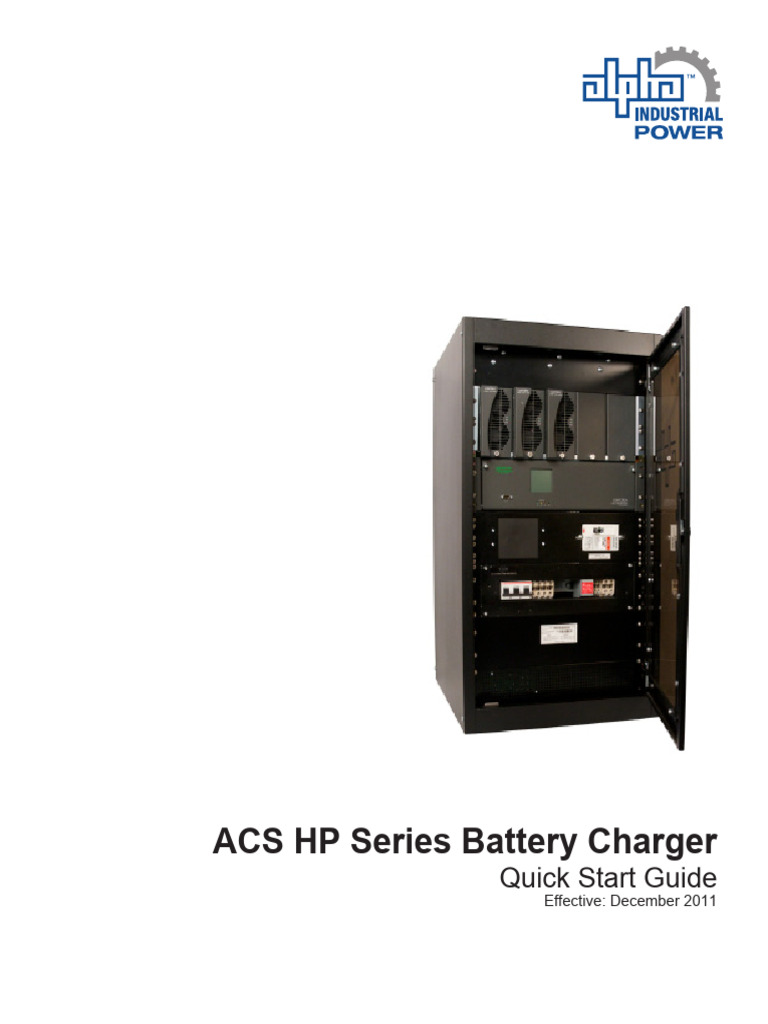 ACS HP Series Battery Charger Quick Start Guide | PDF | Rectifier ...