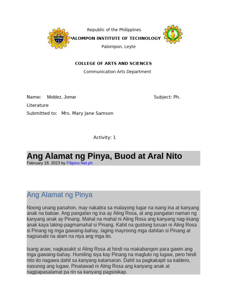 Written Works Format | PDF