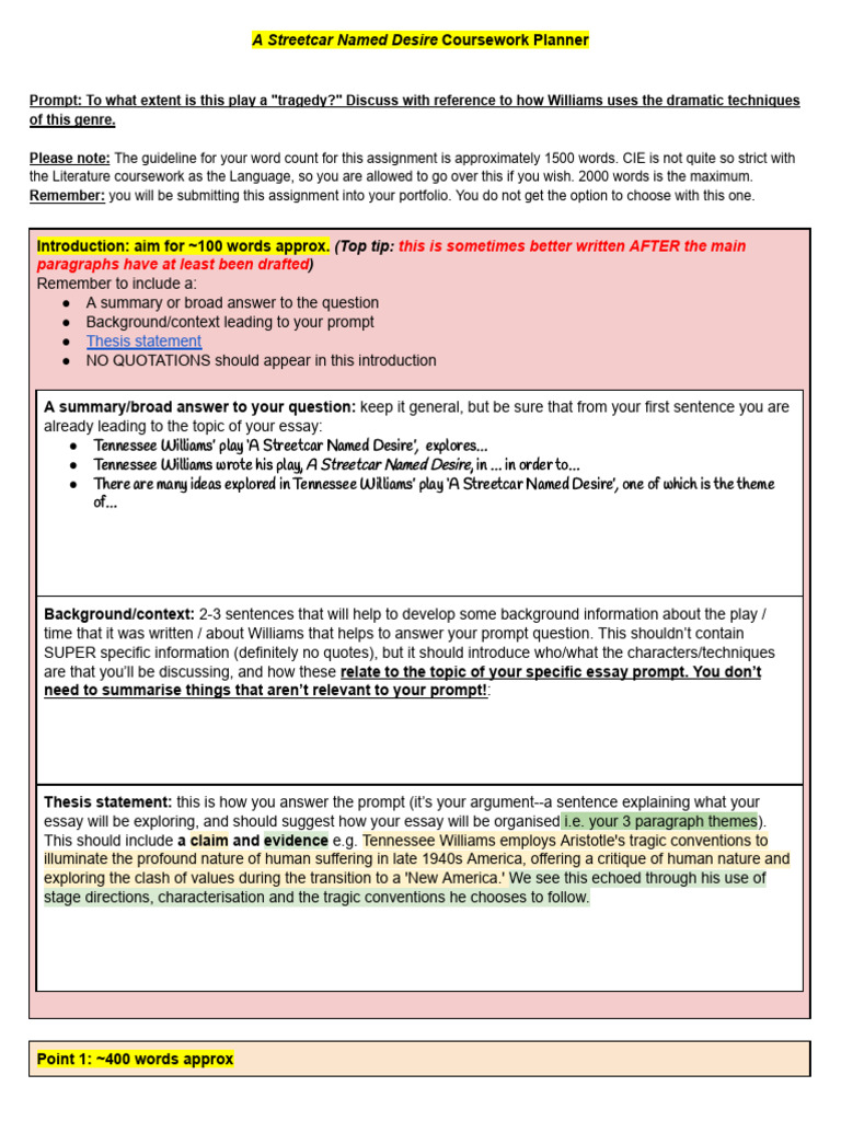 ASND Coursework Essay Planner | PDF | Essays | Paragraph