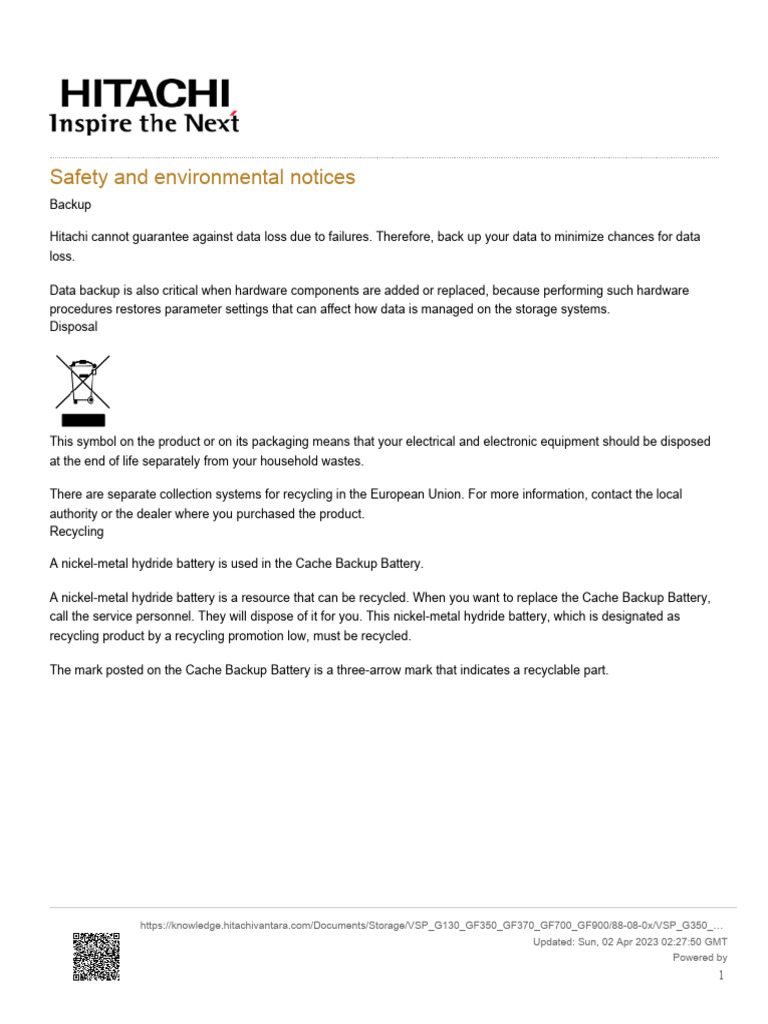 Safety and environmental notices | PDF