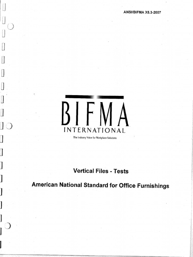 Ansi Bifma X5.3-2007 | PDF