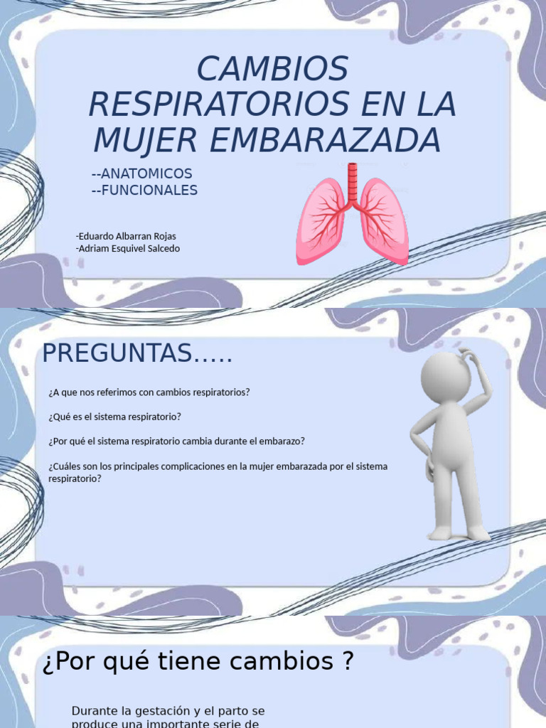 Cambios Respiratorios en La Mujer Embarazada | PDF | El embarazo | Pulmón