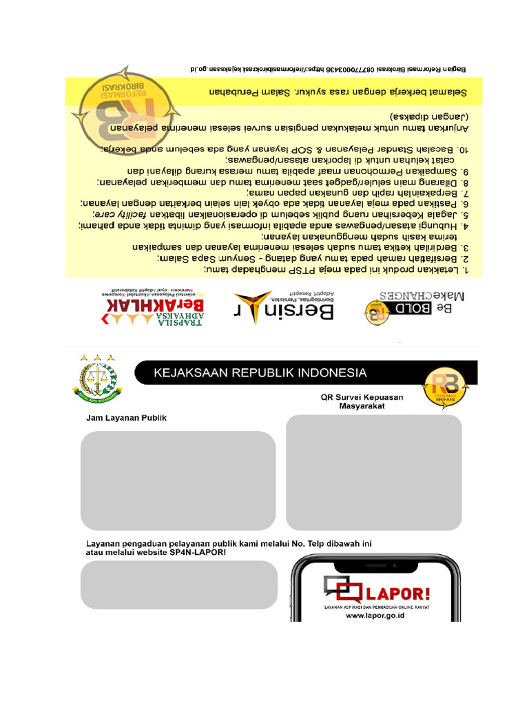 Template Informasi PTSP | PDF