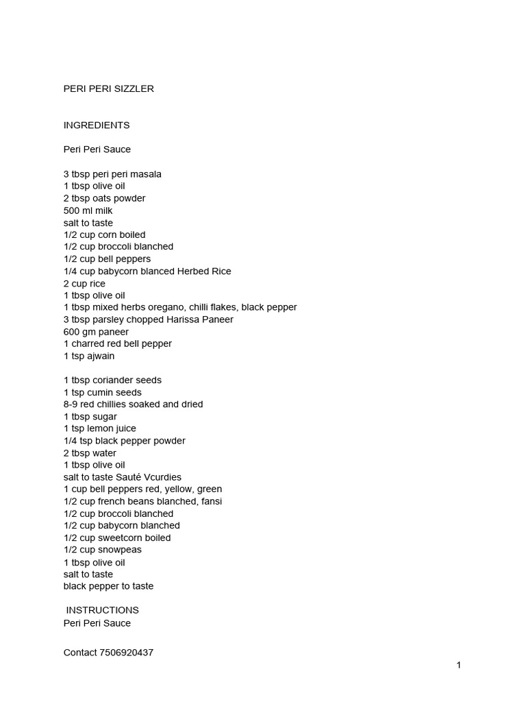 Online sizzler course | PDF | Scallion | Sauce