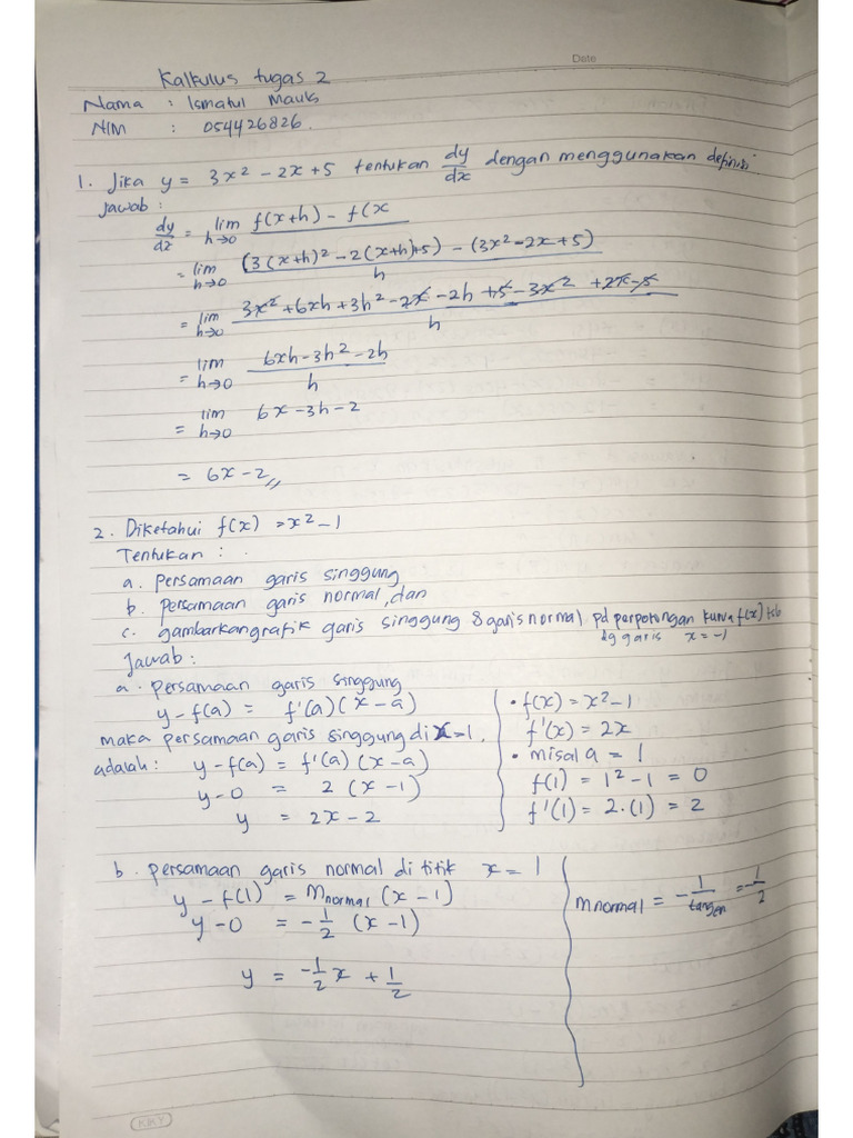 TUGAS 2 KALKULUS (3) | PDF