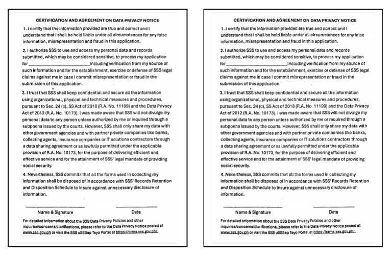 SSSForm Data Privacy | PDF
