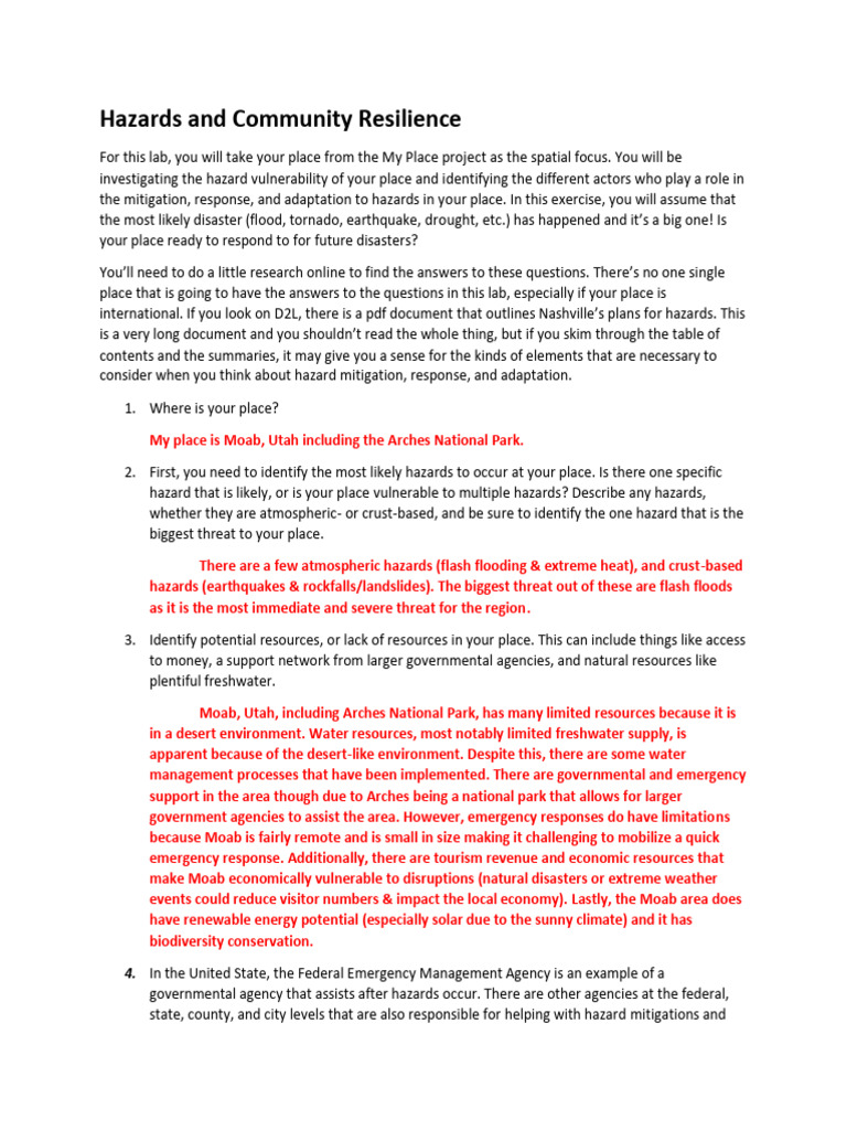 Hazards and Community Resilience | PDF | Hazards | Emergency Management