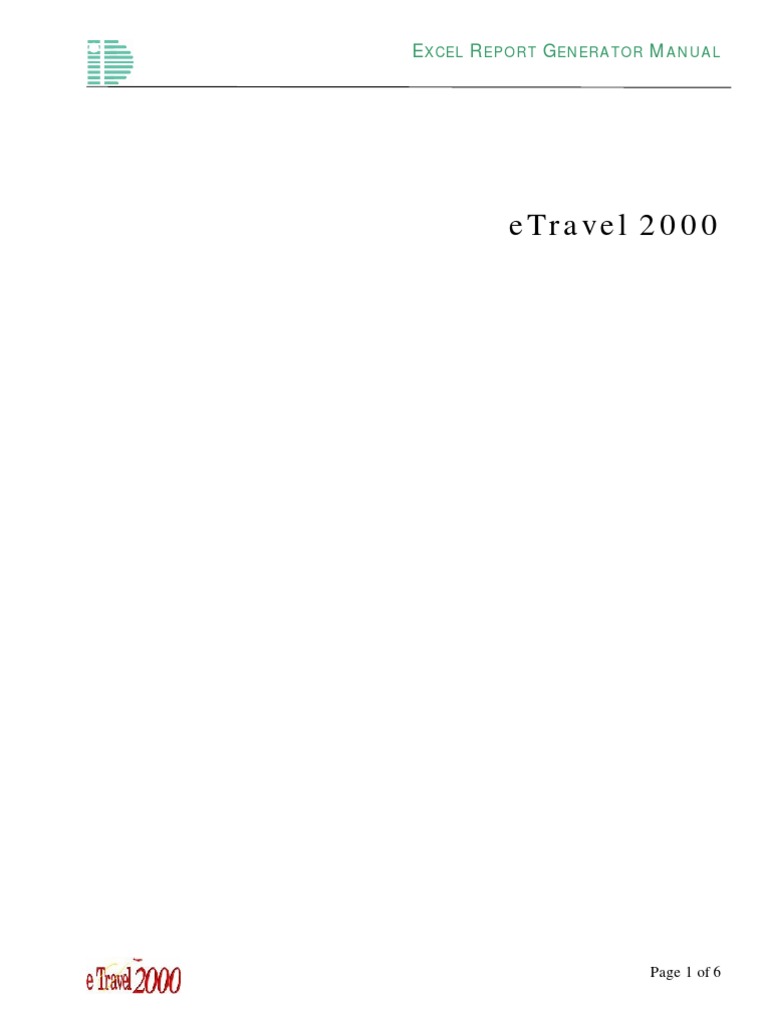 Excel Report Generator Manual Pdf Microsoft Excel Data Management