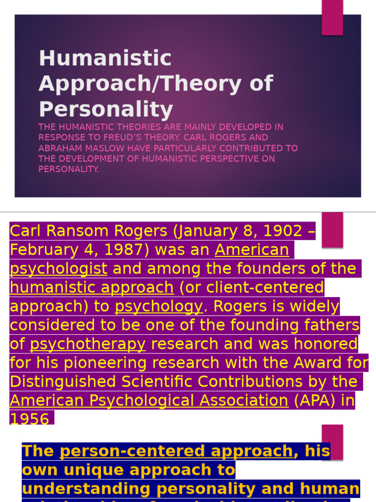 Humanistic Approach Rogers | PDF | Humanistic Psychology | Psychotherapy