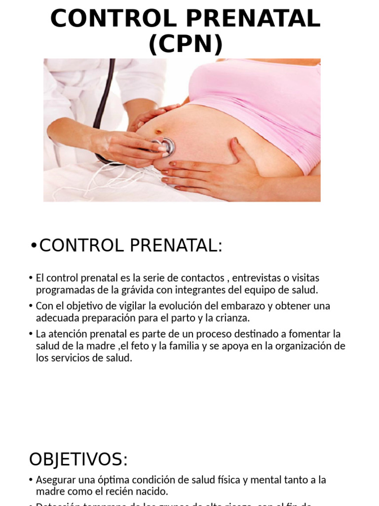 Control prenatal | PDF | El embarazo | Parto