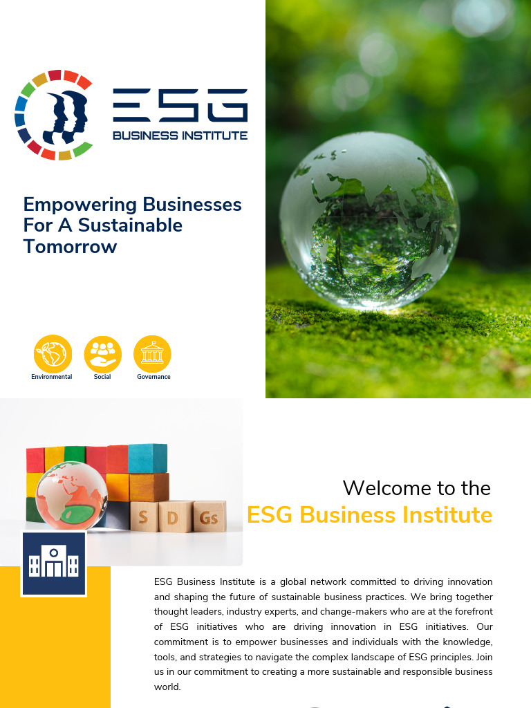 ESG BI Brochure | PDF | Sustainability | Governance