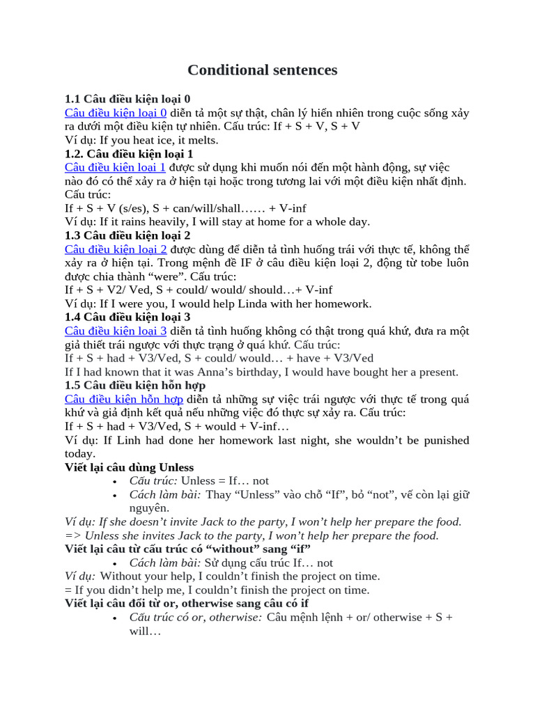 Conditional Sentences | PDF