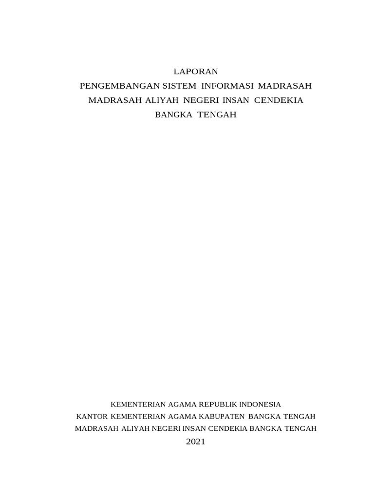 2d1. Laporan Pengembangan SI | PDF