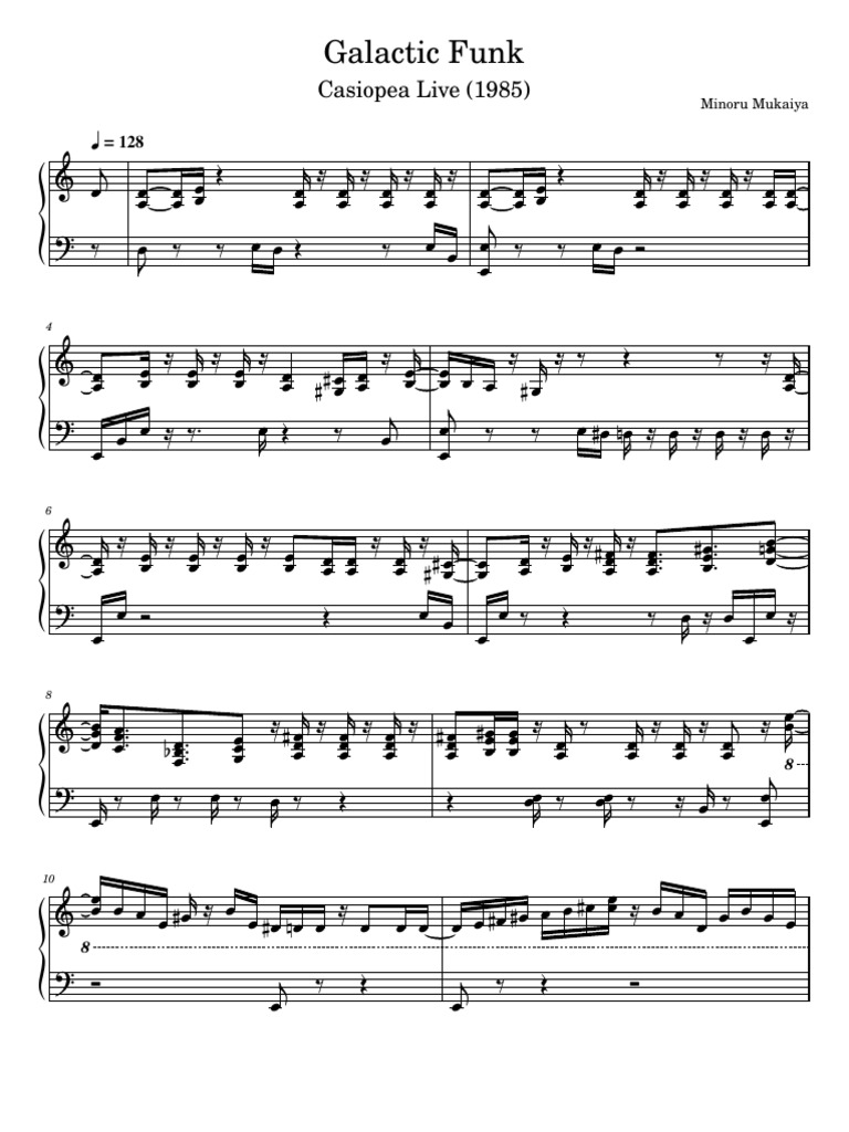 Casiopea - Galactic Funk Keyboard Solo | PDF | Musical Groups