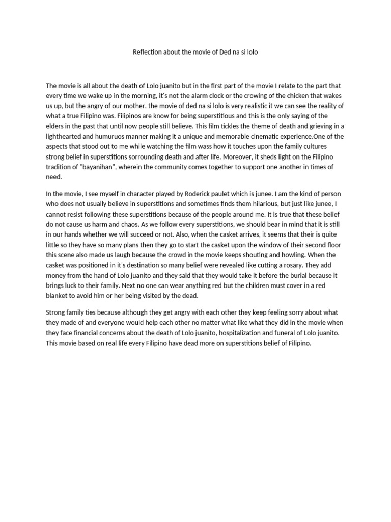 (REFLECTION) - WPS Office | PDF | Superstitions