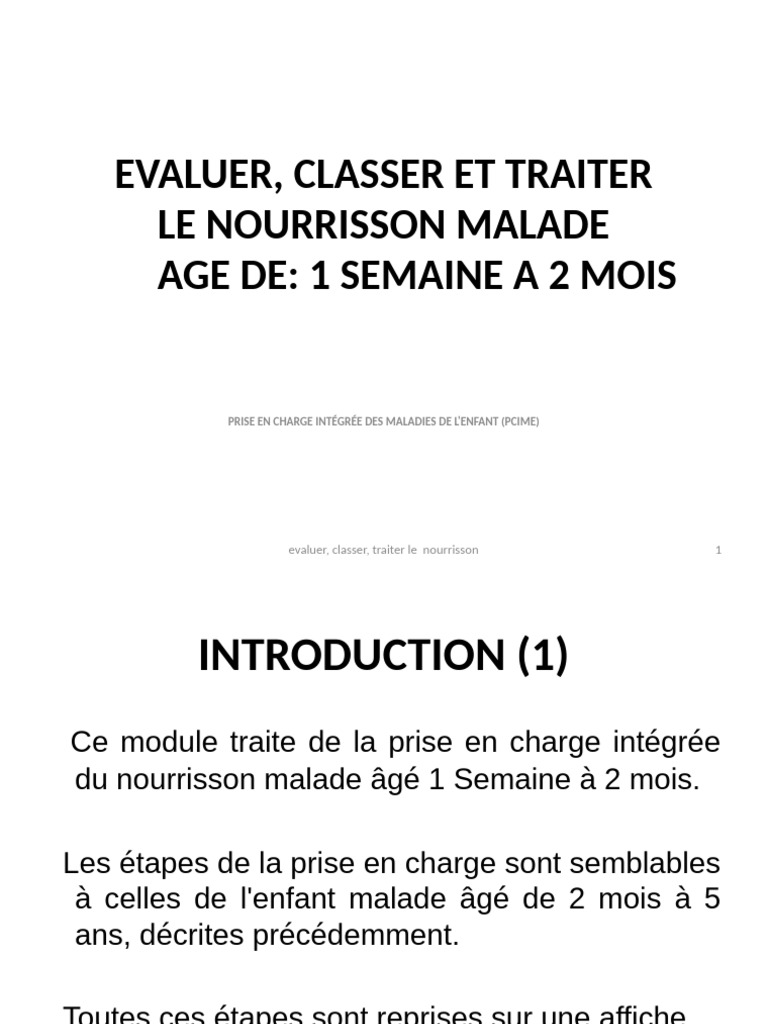 6. Nrs Une Semaine-Deux Mois Dr Zombre | PDF | Allaitement | Diarrhée