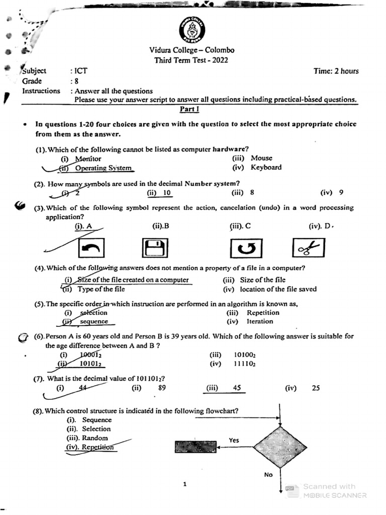 Grade 8 - 2022 - 3TT - ICT | PDF