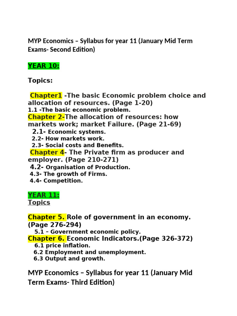 Exam_Portions_for_the_mid_year_exams | PDF | Economics | Macroeconomics