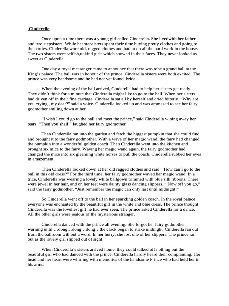 Cinderella | PDF | Cinderella | Fairies