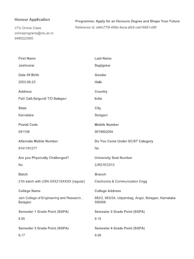 Honours Degree | PDF