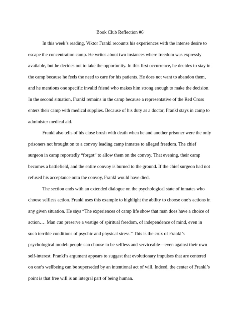 Book Club Reflection #6 | PDF