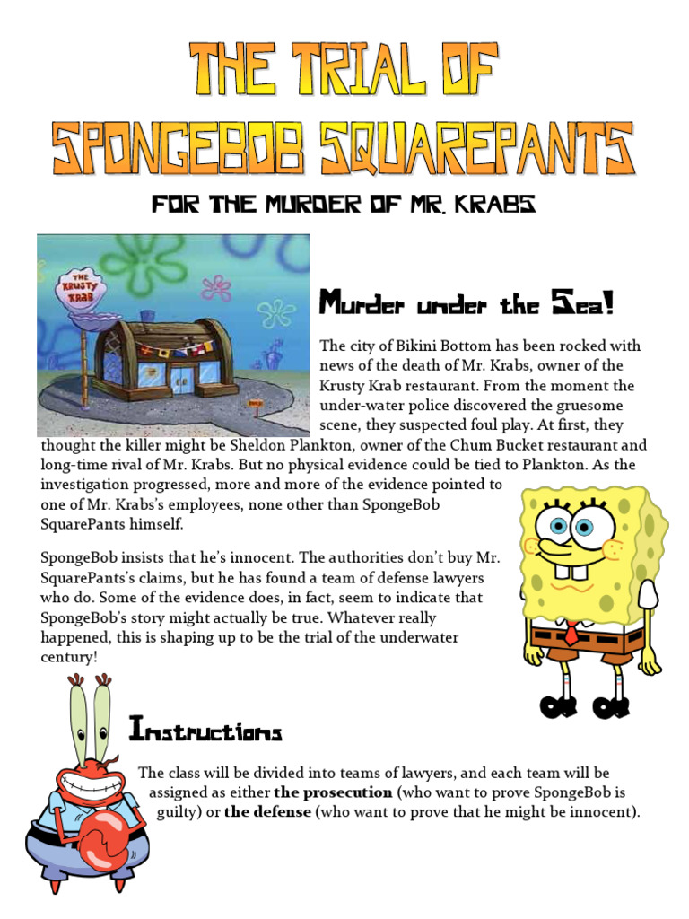 The Trial of SpongeBob SquarePants | PDF