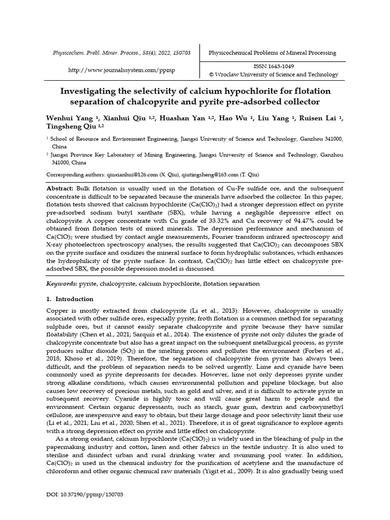 Investigating The Selectivity of CA | PDF | X Ray Photoelectron ...