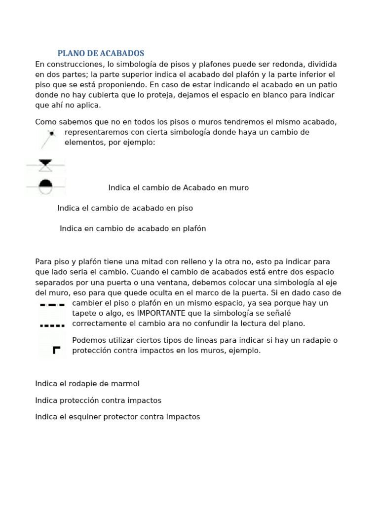 PLANO DE ACABADOS | PDF