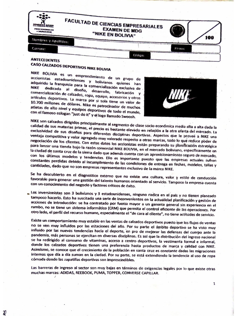 Caso NIKE | PDF