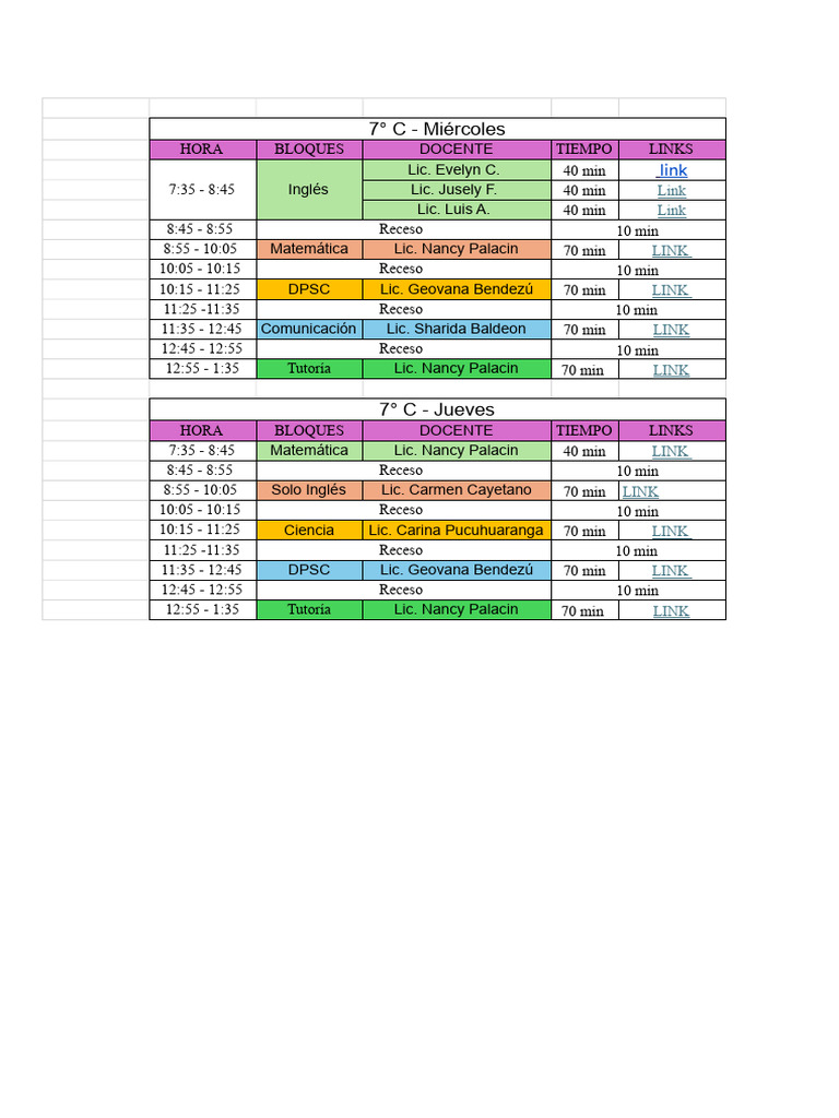 Formato de Links - XLSX - 7c - 1 - 152815984 | PDF