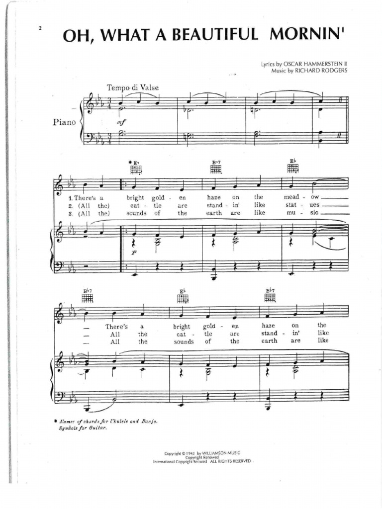 Oh, What A Beautiful Morning... | PDF